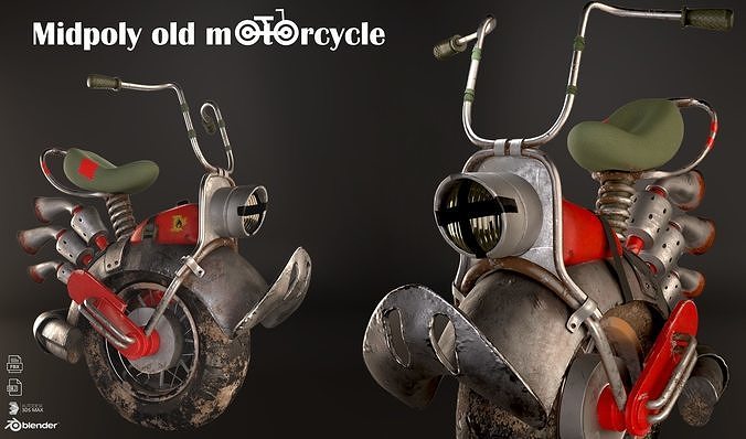 3D model motorcycle VR / AR / low-poly | CGTrader