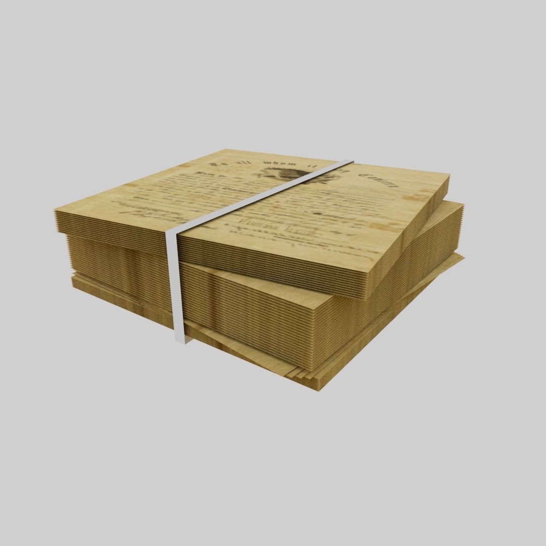 3D model Documents Package VR / AR / low-poly | CGTrader