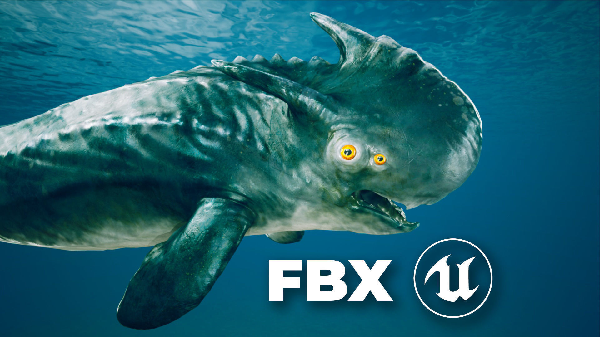 3D model Alien Fantasy Ocean Creature - Tri Whale with Unreal Support ...