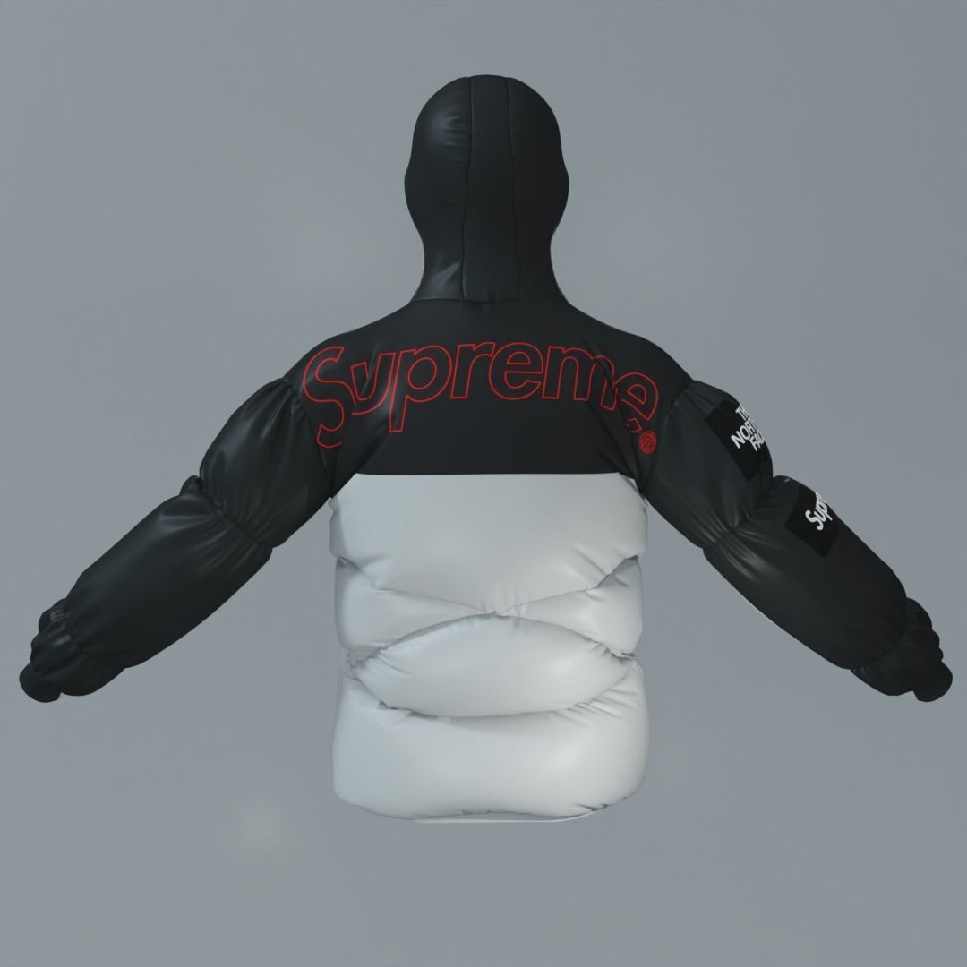 Jacket The North Face feat Supreme 3D model rigged | CGTrader