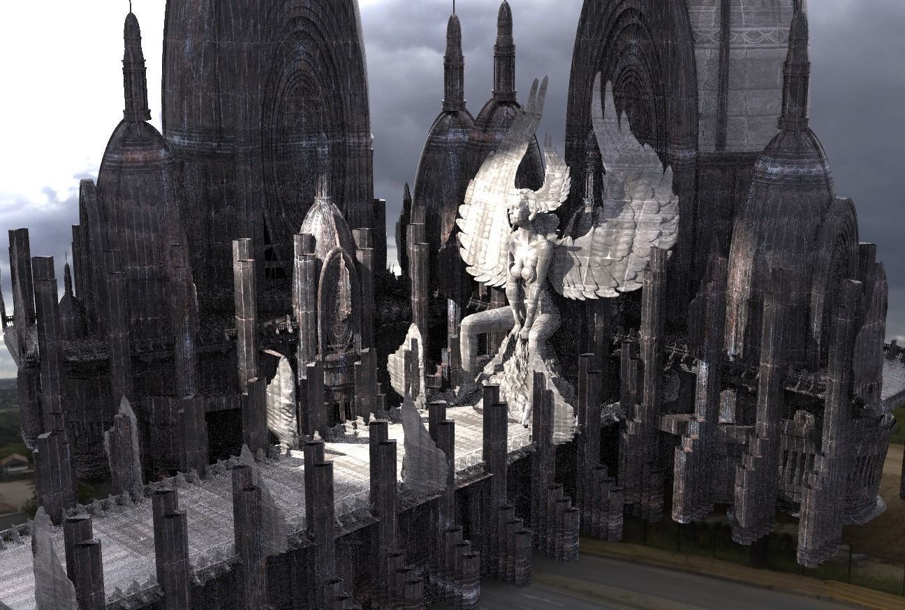 Ancient deity Steampunk Emperor Towers 3D model | CGTrader