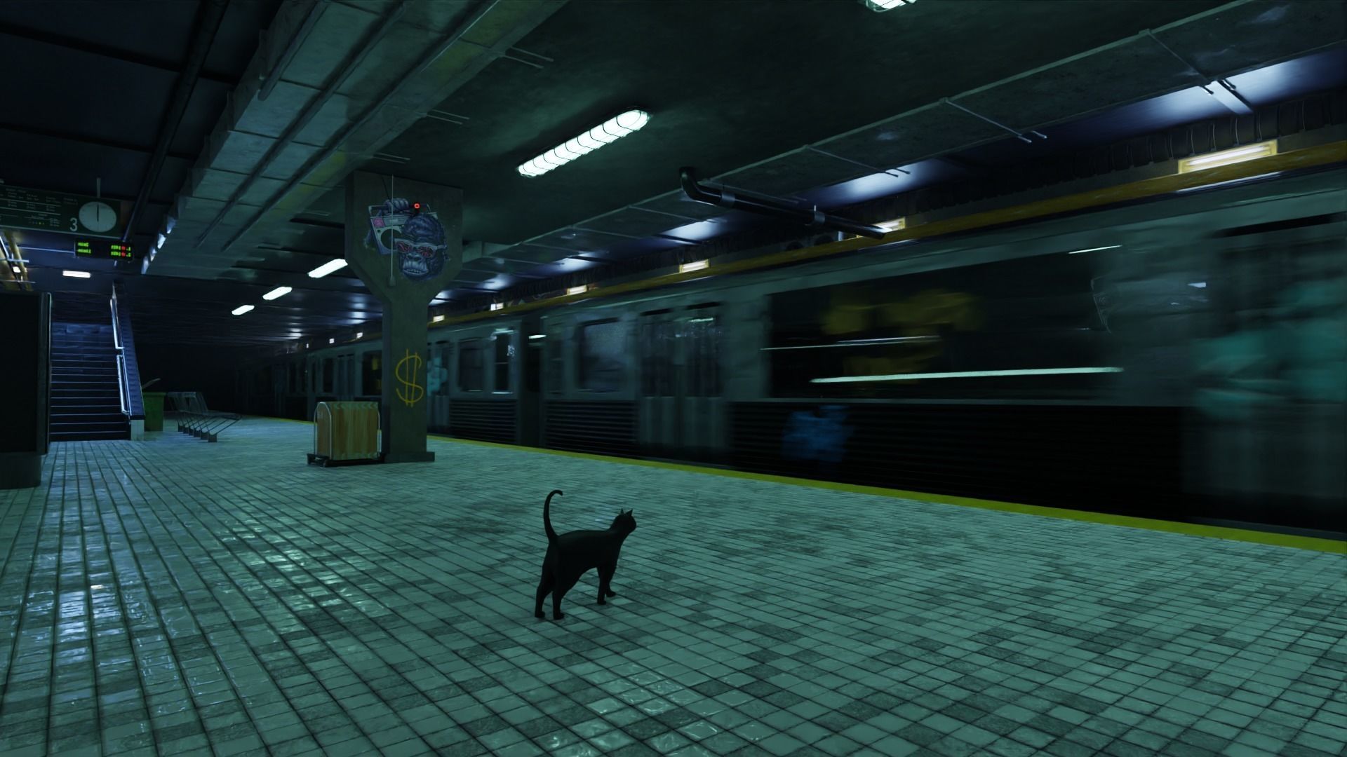 Subway Station Scene 3D Blend File Textured FBX OBJ MTL Files 3D model ...