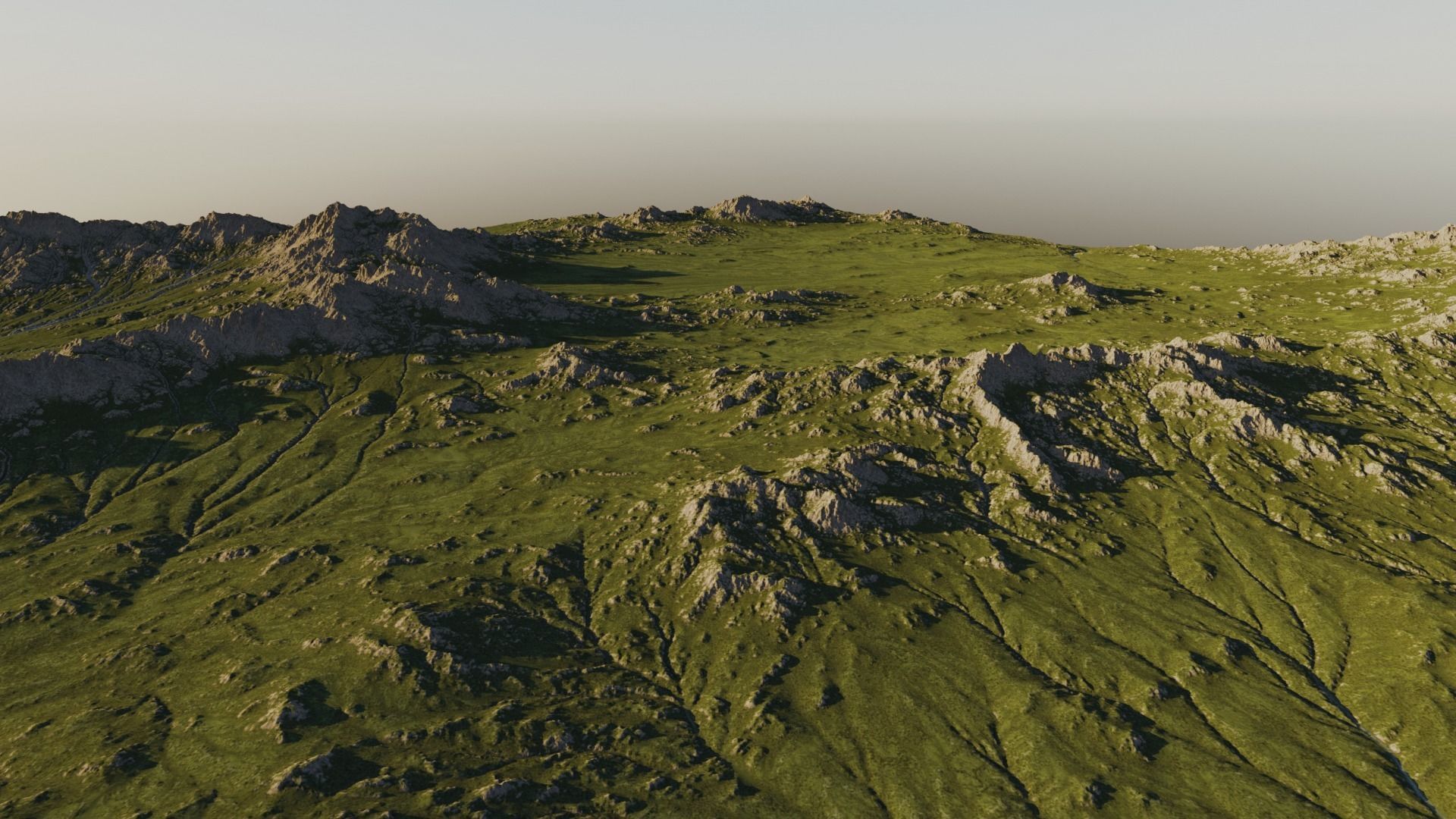 Realistic Green Rocky Mountains 3D model | CGTrader