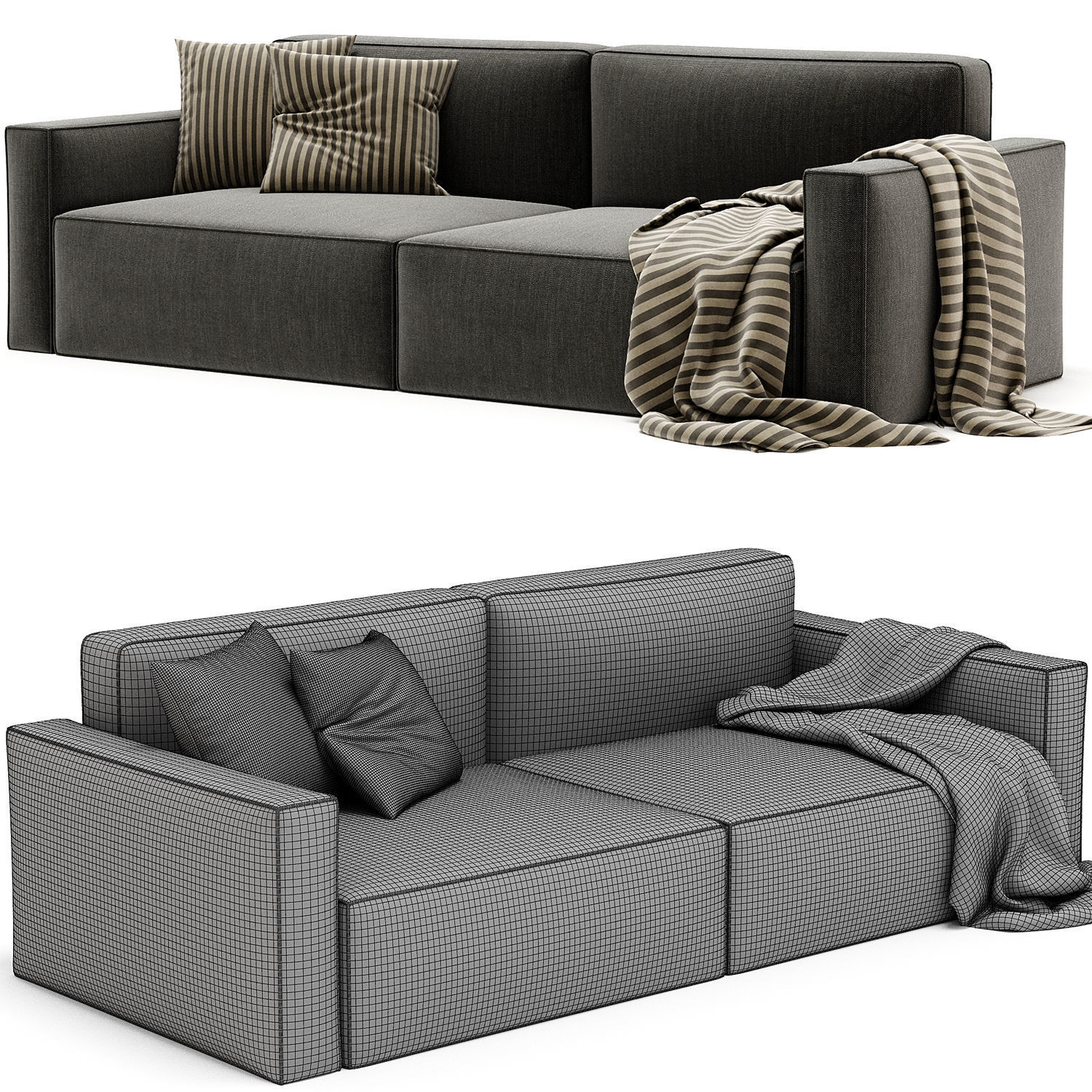 Mix Modular 2 Piece Sofa 3D model | CGTrader