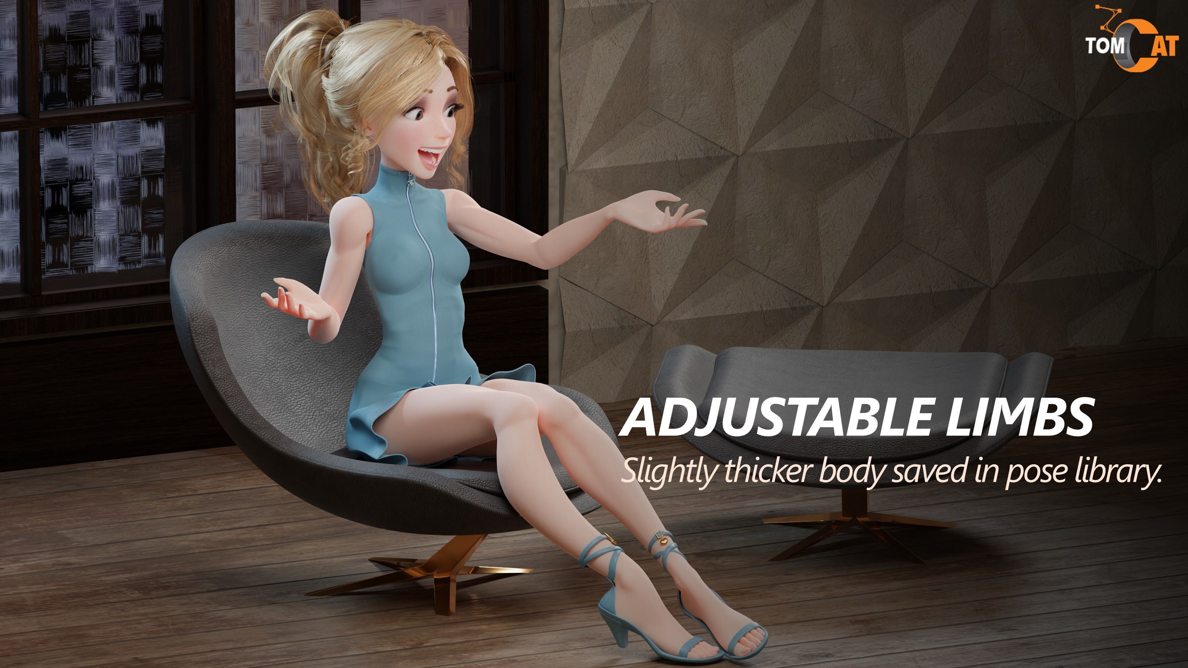 3D model Tia Rigged Woman for Blender VR / AR / low-poly | CGTrader