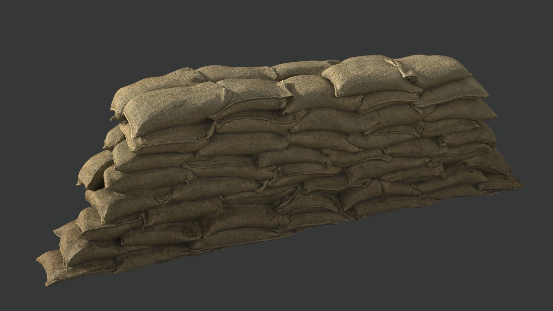 3D model Military Barricade tent sandbag Barbwire Barricade VR / AR ...