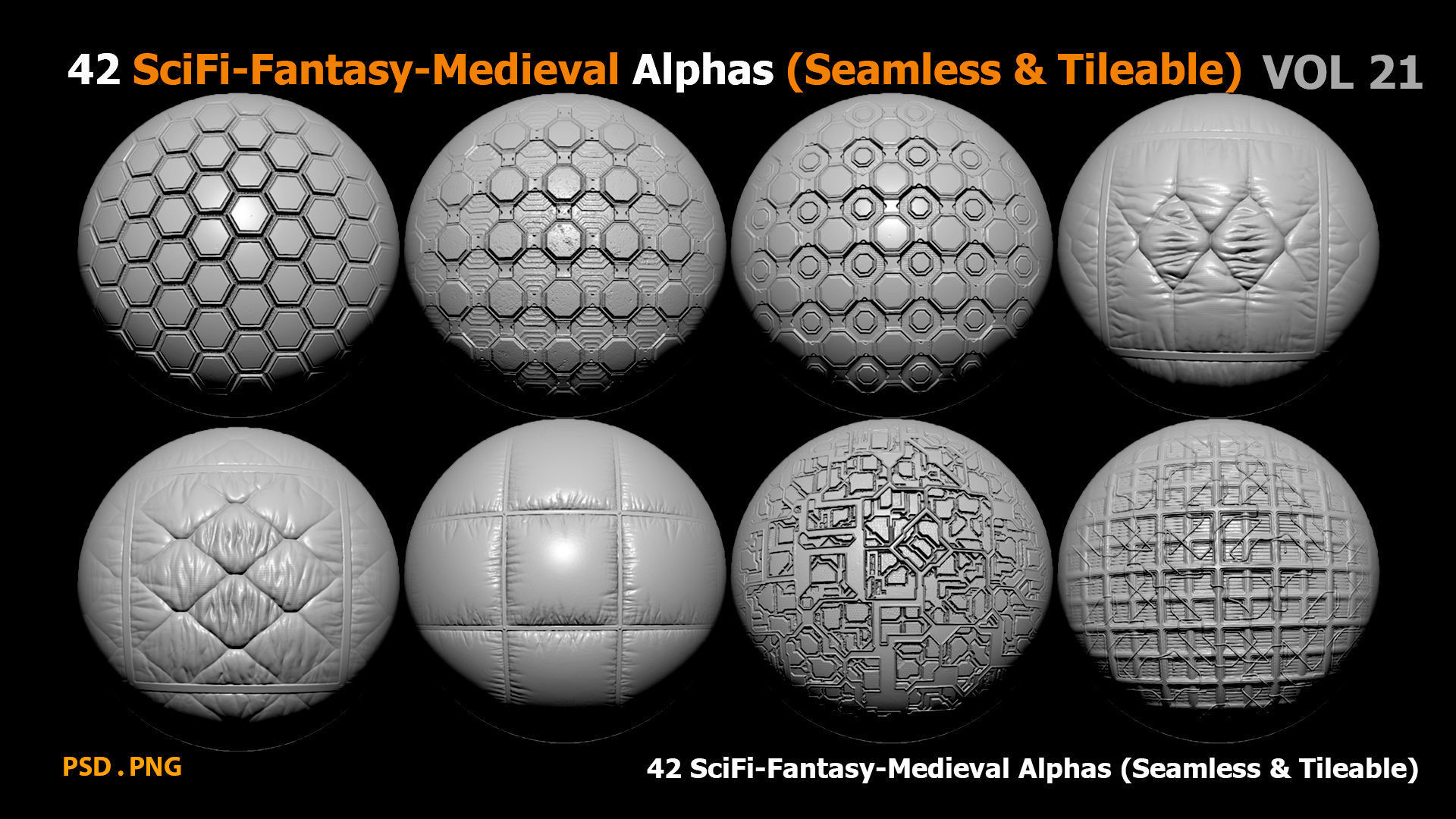 42 SciFi-Fantasy-Medieval Alphas Texture | CGTrader