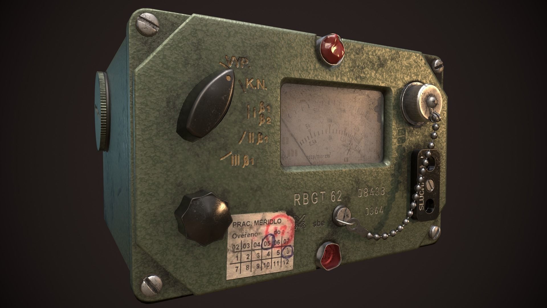 3D model Vintage Military Dosimeter - Low-poly Game-ready PBR 3D Model ...