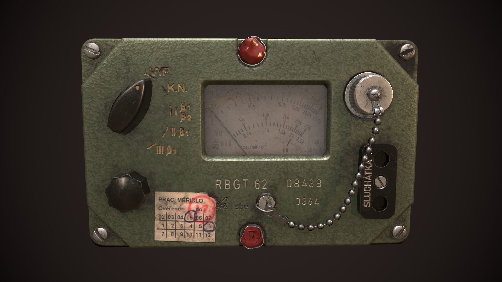 3D model Vintage Military Dosimeter - Low-poly Game-ready PBR 3D Model ...
