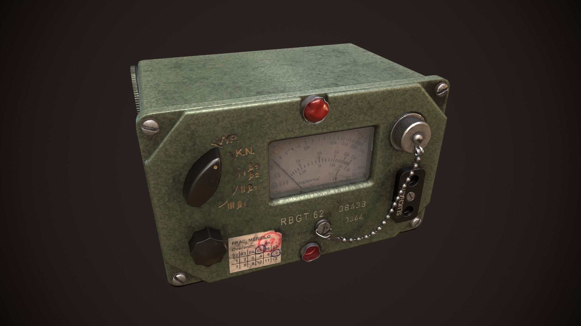 3D model Vintage Military Dosimeter - Low-poly Game-ready PBR 3D Model ...