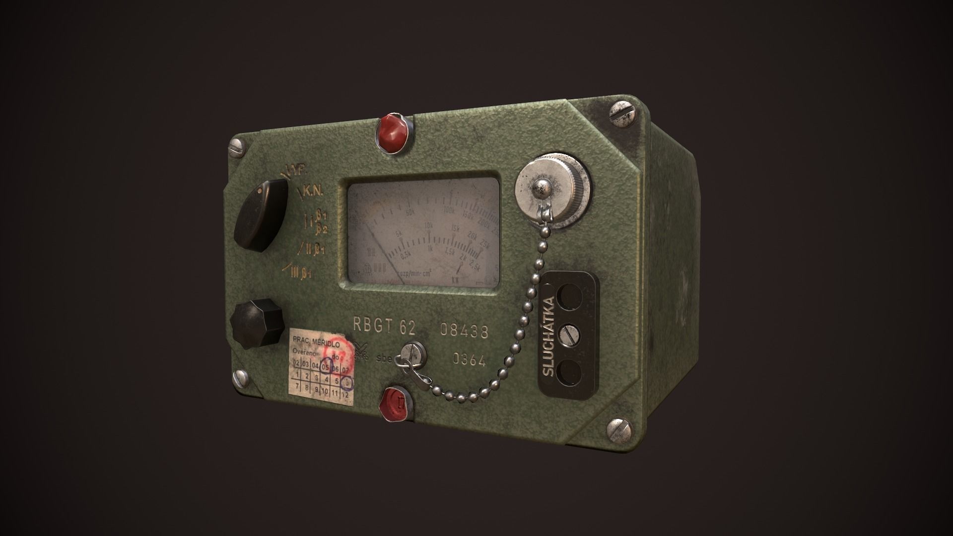 3D model Vintage Military Dosimeter - Low-poly Game-ready PBR 3D Model ...