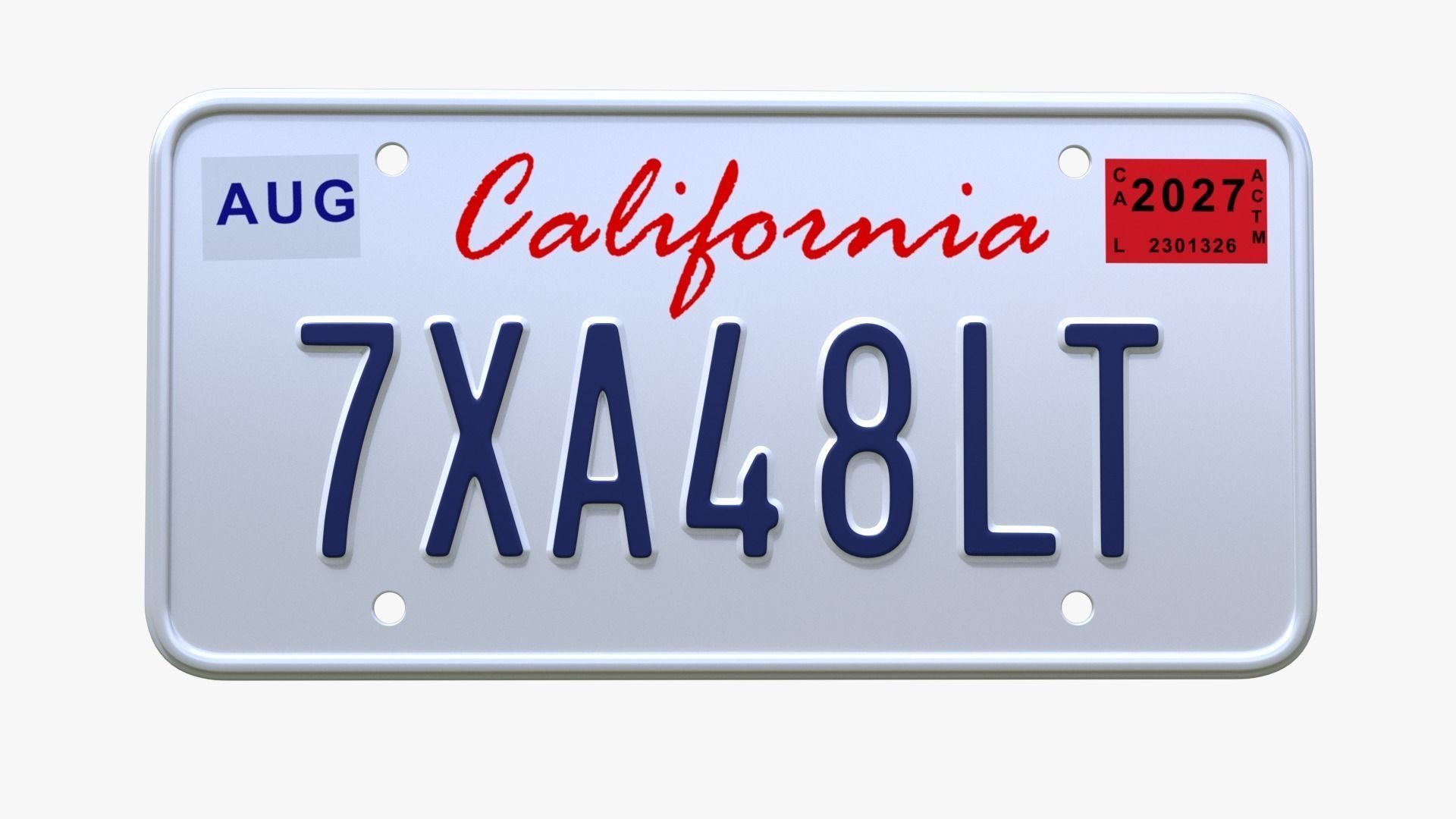 License Plate USA 3D model | CGTrader