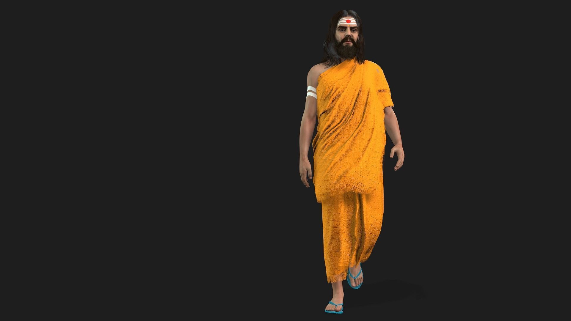 Sadhu Indian charachter 3D model animated | CGTrader