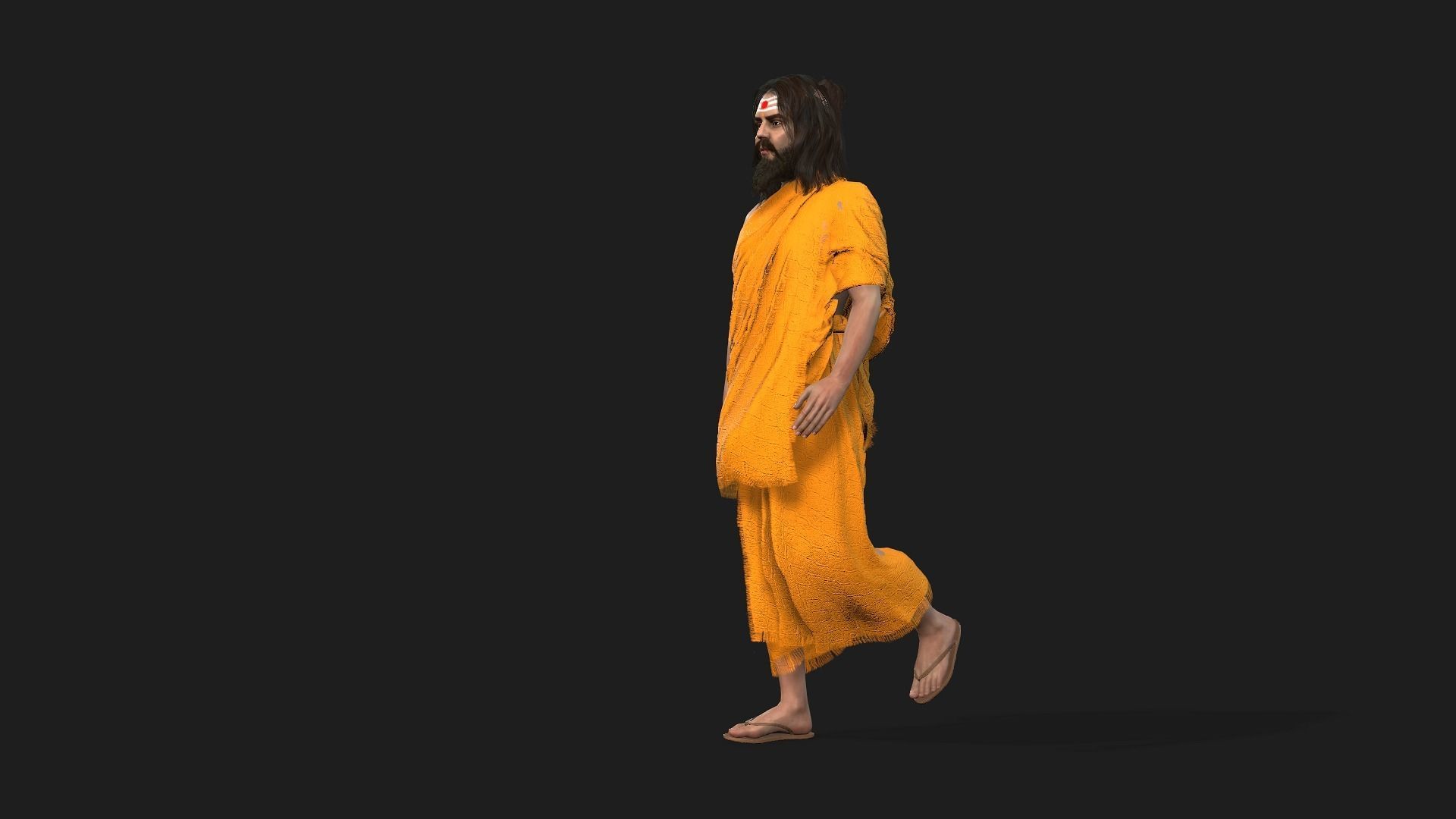 Sadhu Indian charachter 3D model animated | CGTrader