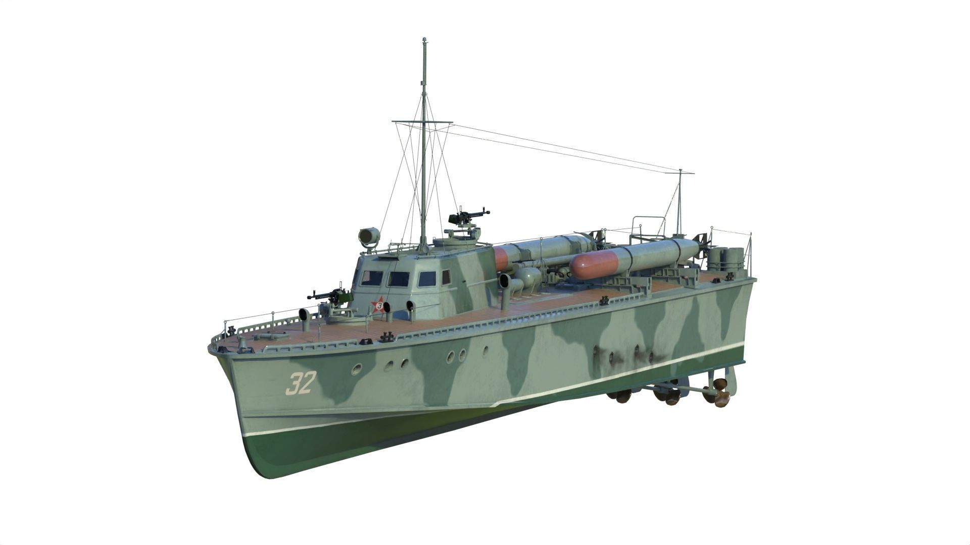 D3 soviet motor torpedo boat 3D model | CGTrader