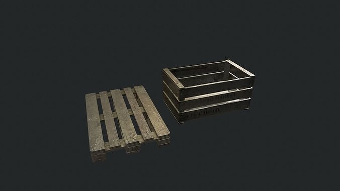 3D model Pallet and Box VR / AR / low-poly | CGTrader