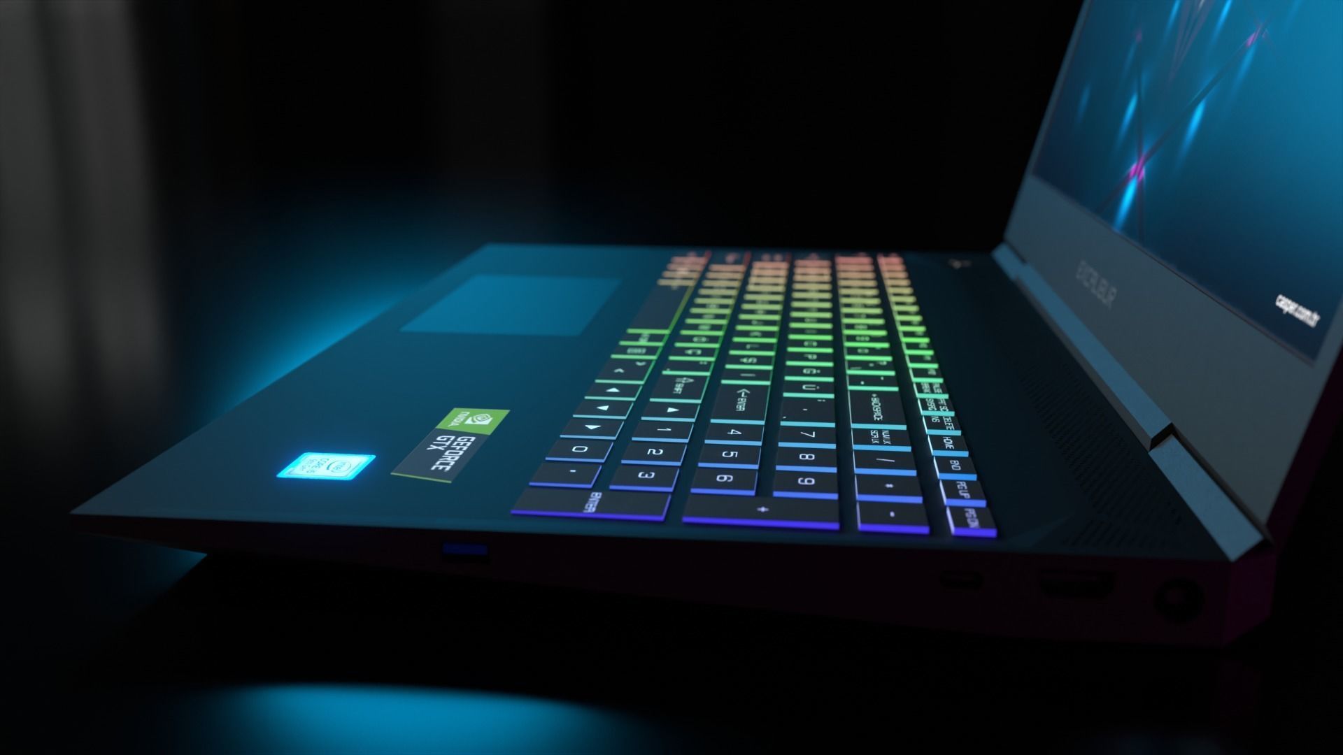 3D model Gaming Laptop - Excalibur G770 Low Poly VR / AR / low-poly ...