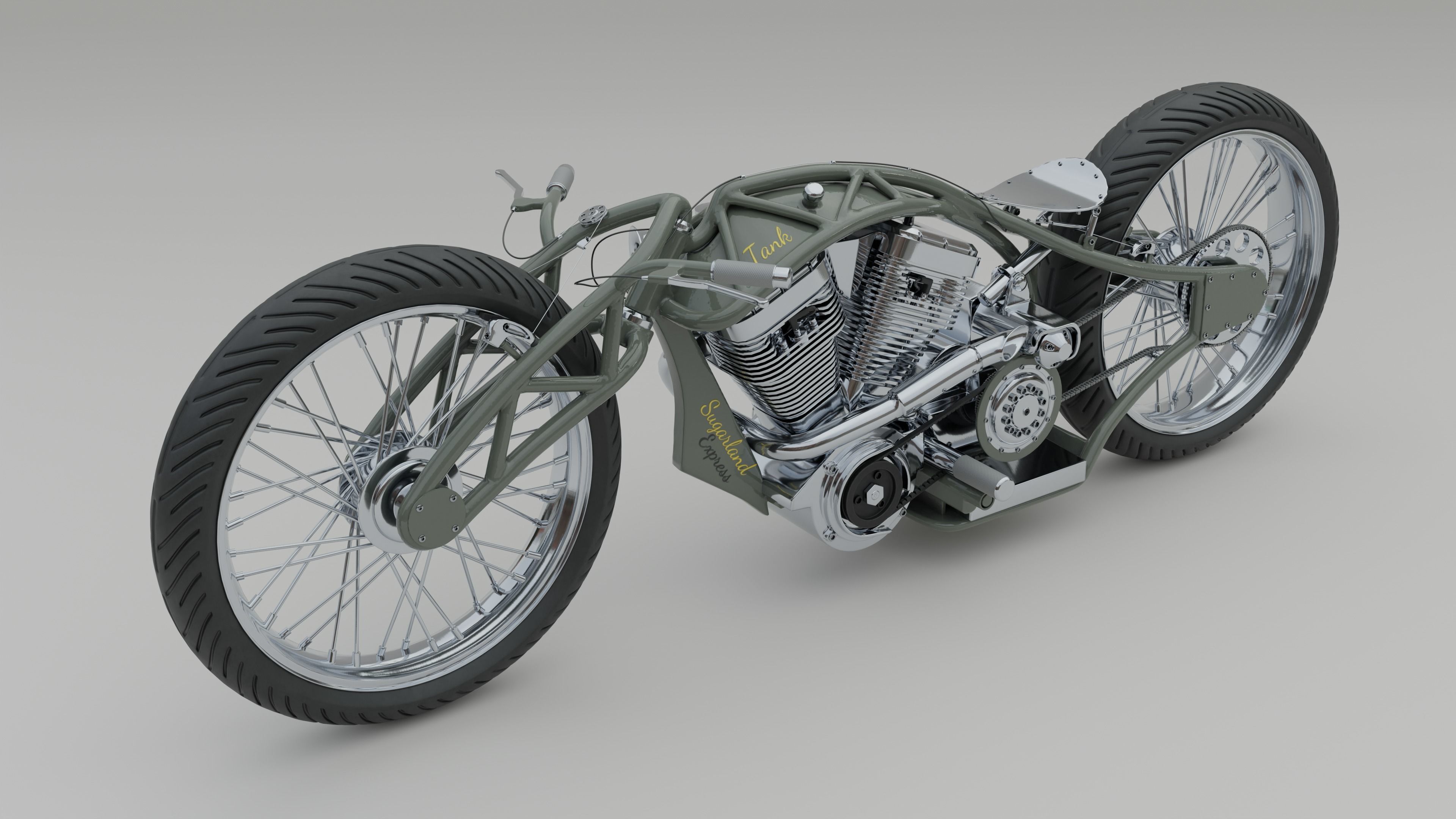 3D model Custom Motorbike VR / AR / low-poly | CGTrader