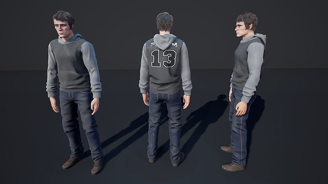 3D model Man Character Casual 3 VR / AR / low-poly | CGTrader