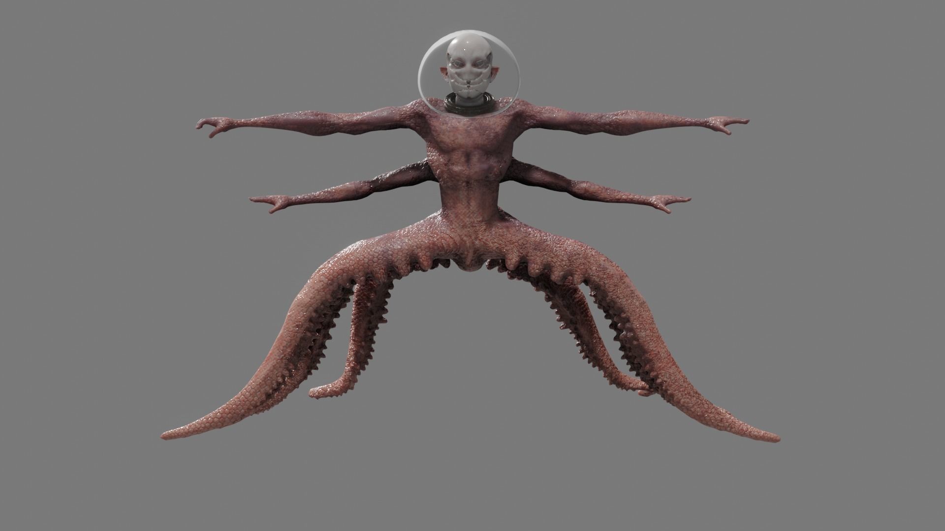 Aline Four Arms 3D model animated rigged | CGTrader