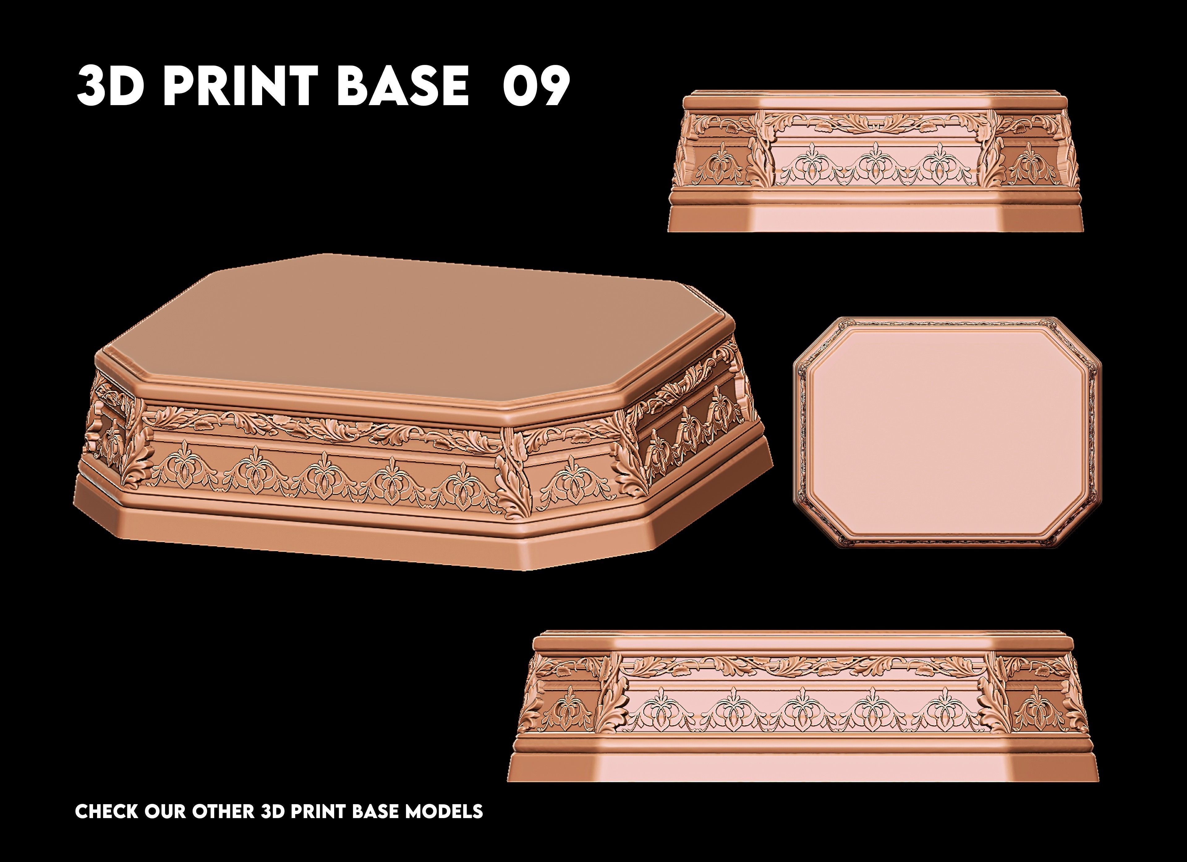 3D Print Base 09 3D model 3D printable | CGTrader