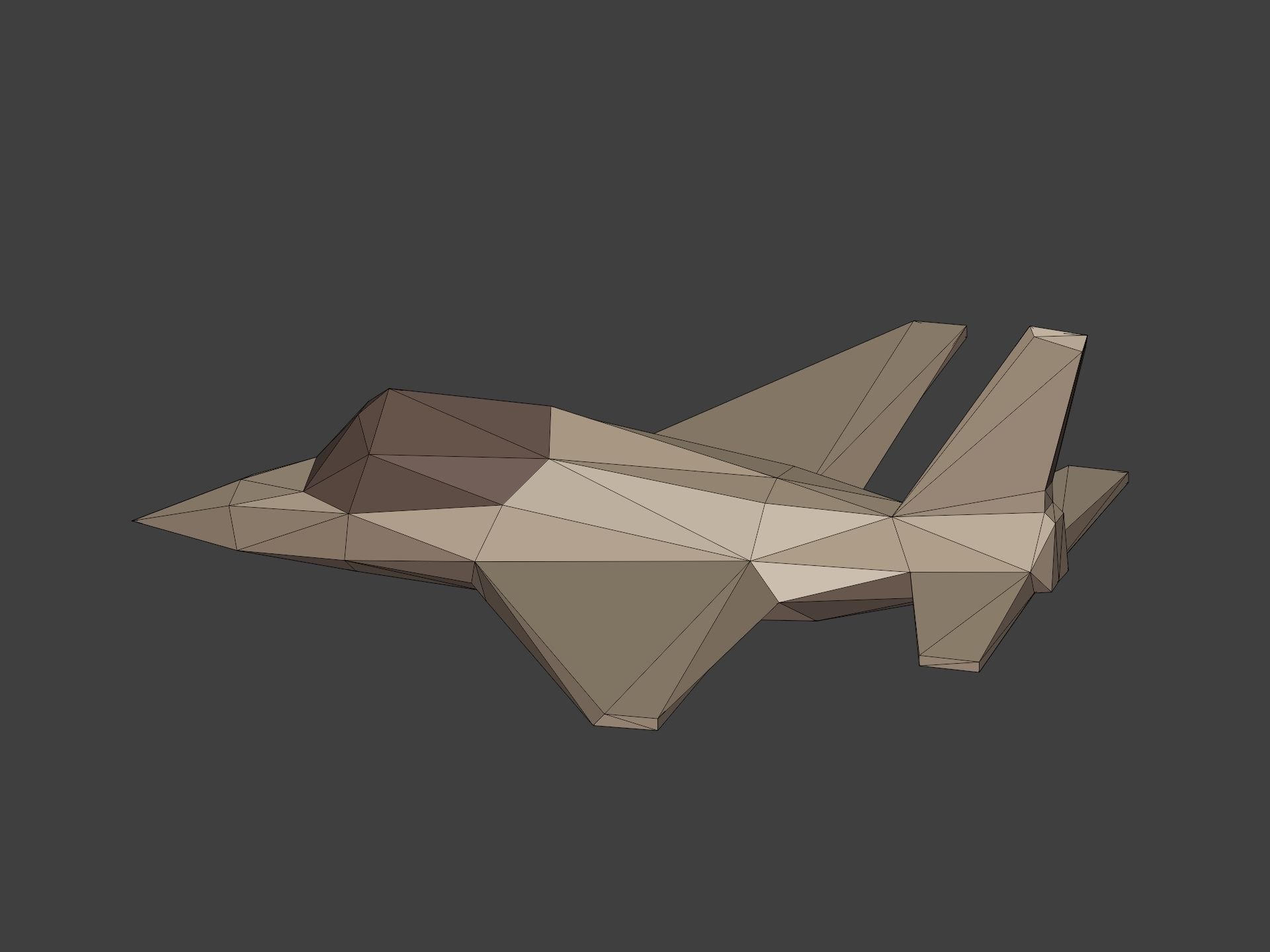 3D model Polygonal Fighter Jet VR / AR / low-poly | CGTrader