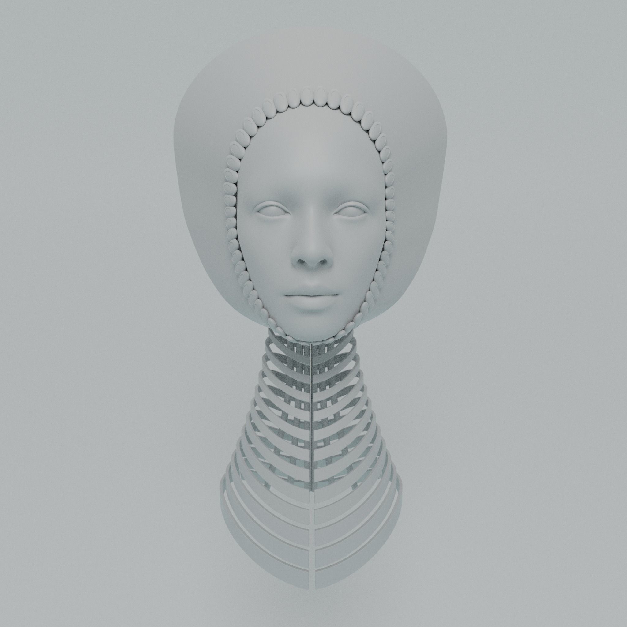 Solarpunk Cyborg Headdress 3D model | CGTrader