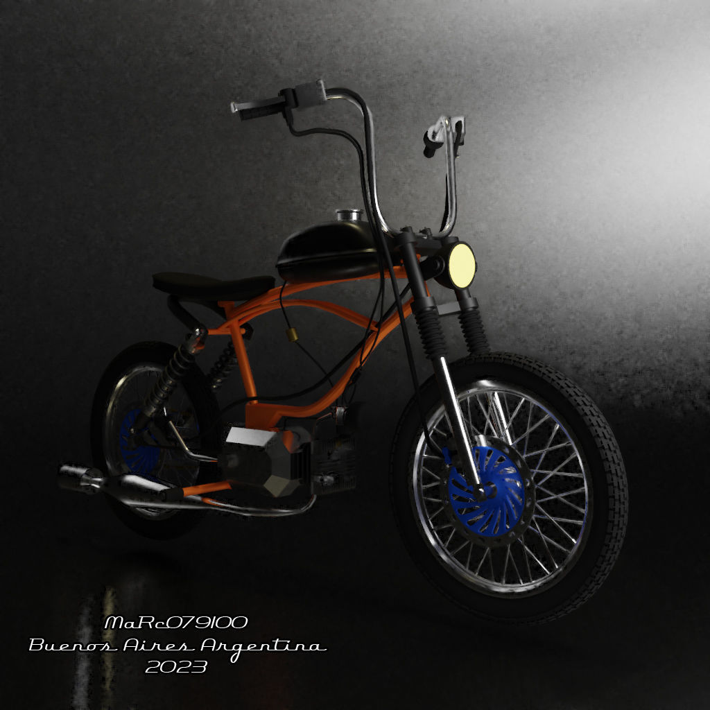 Motorized Bike Modified 48cc 3D model | CGTrader