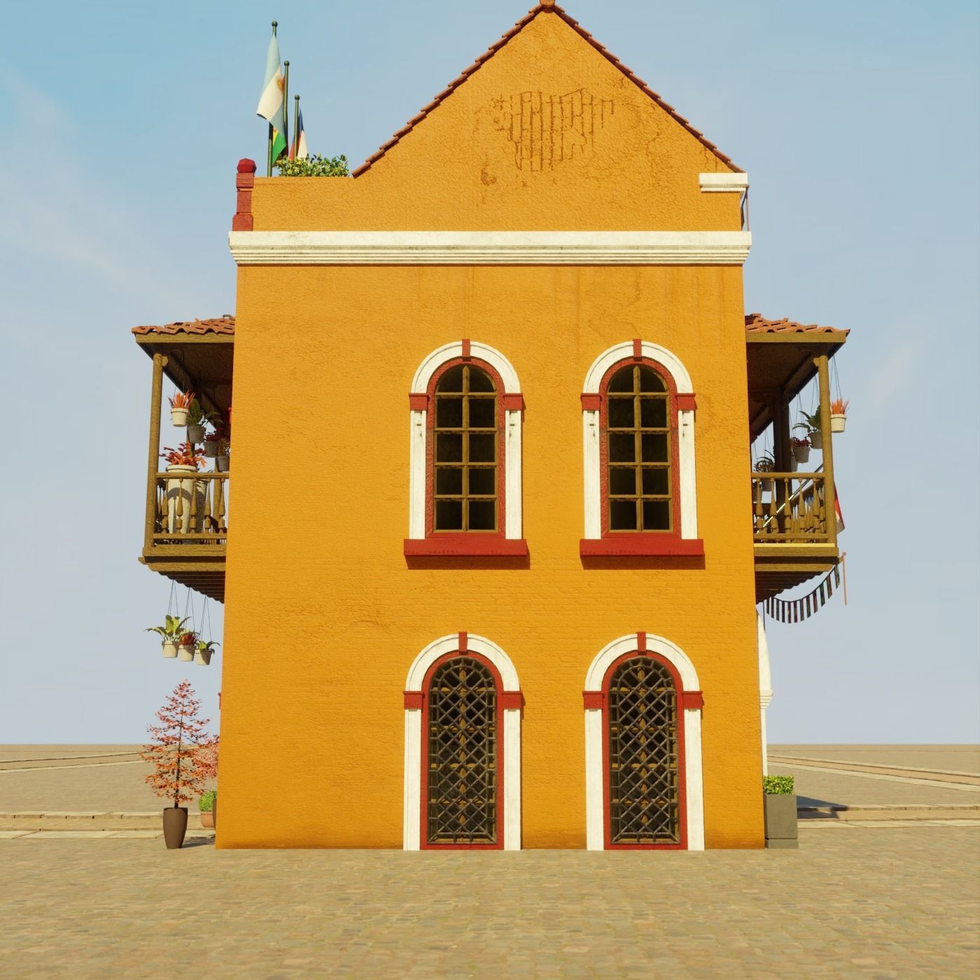 3D model SOUTH AMERICAN BUILDING 006 VR / AR / low-poly | CGTrader