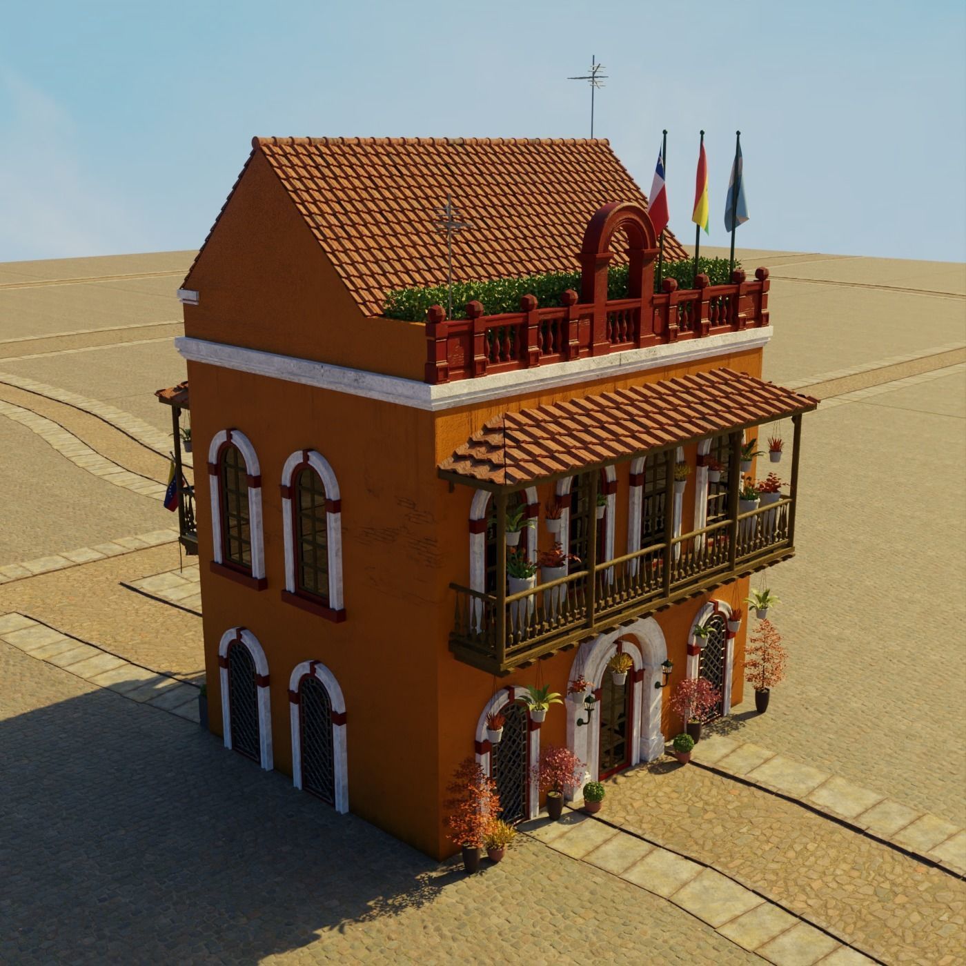 3D model SOUTH AMERICAN BUILDING 006 VR / AR / low-poly | CGTrader