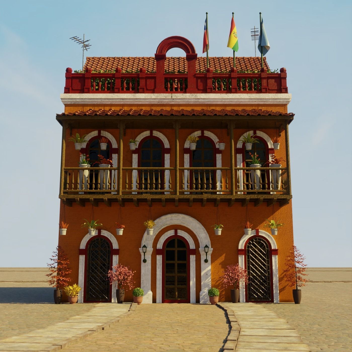3D model SOUTH AMERICAN BUILDING 006 VR / AR / low-poly | CGTrader