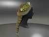 3D model Low poly Braided Hair with Flower Crown VR / AR / low-poly ...