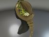 3D model Low poly Braided Hair with Flower Crown VR / AR / low-poly ...