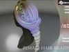 3D model Low poly Braided Hair with Flower Crown VR / AR / low-poly ...
