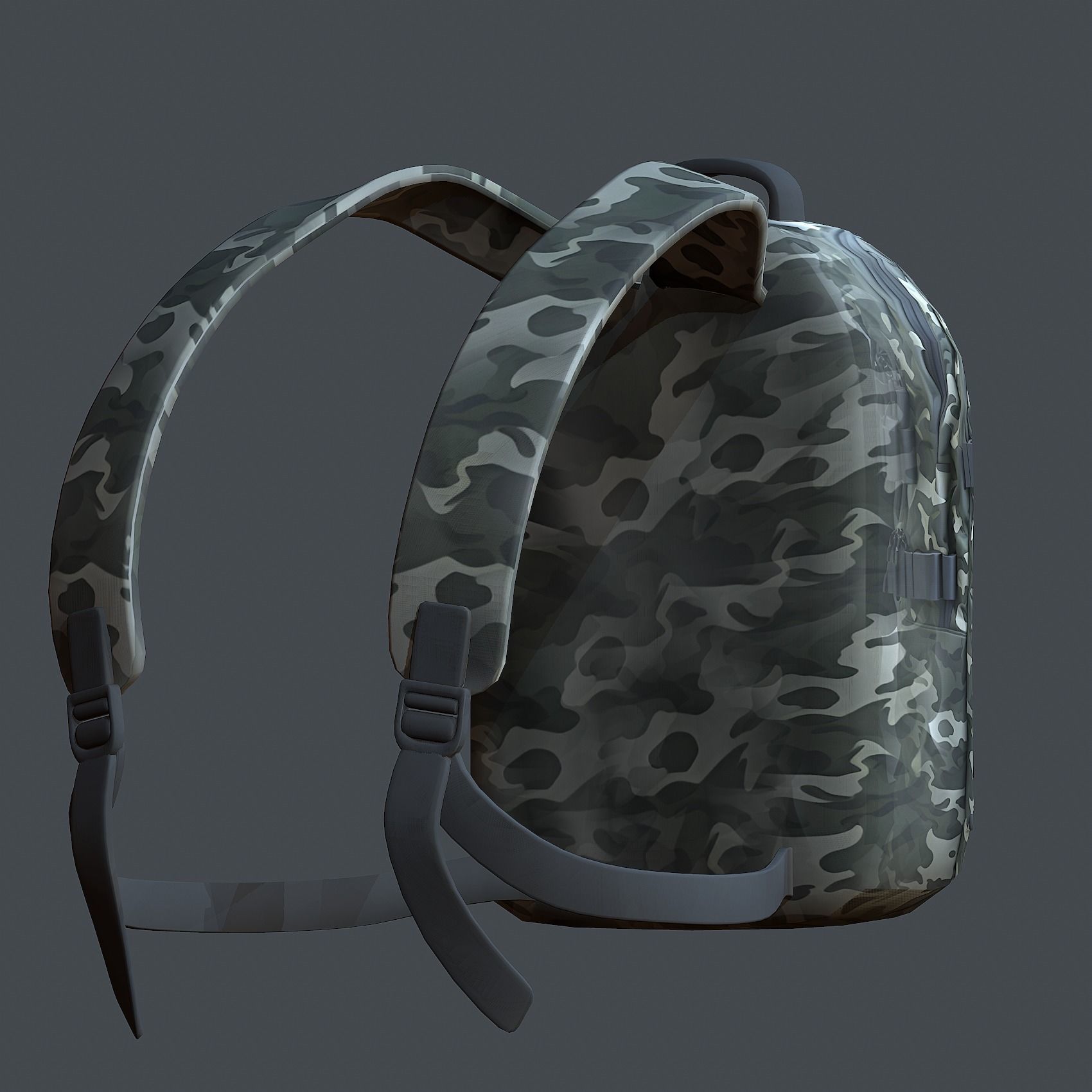 3D model Backpack Camping Generic military human bag storqge baggage VR ...