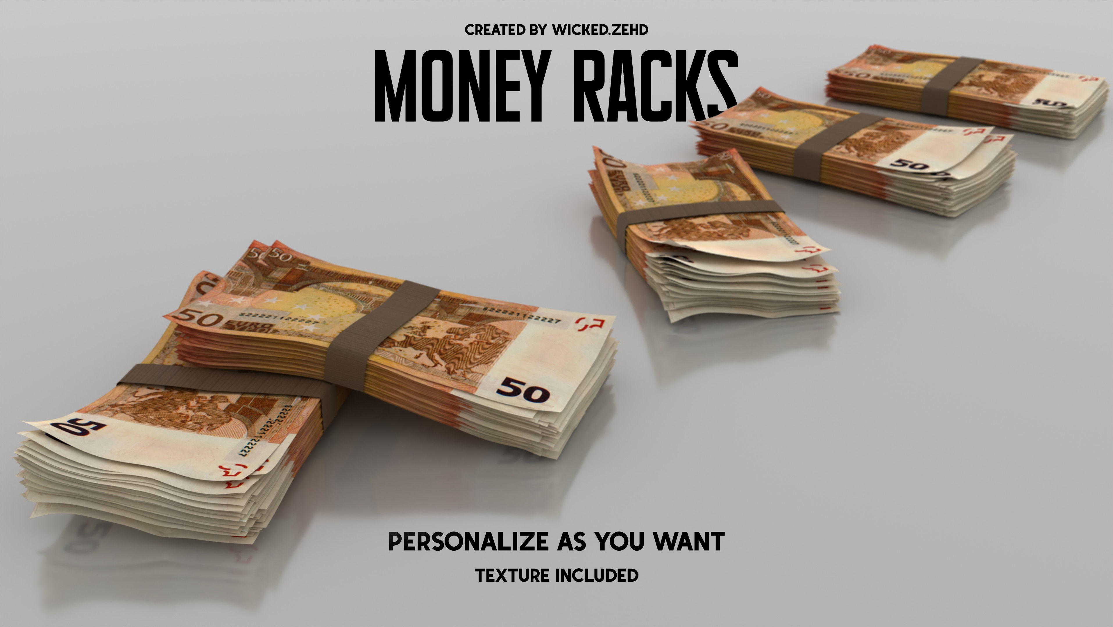 Money Racks free VR / AR / low-poly 3D model | CGTrader