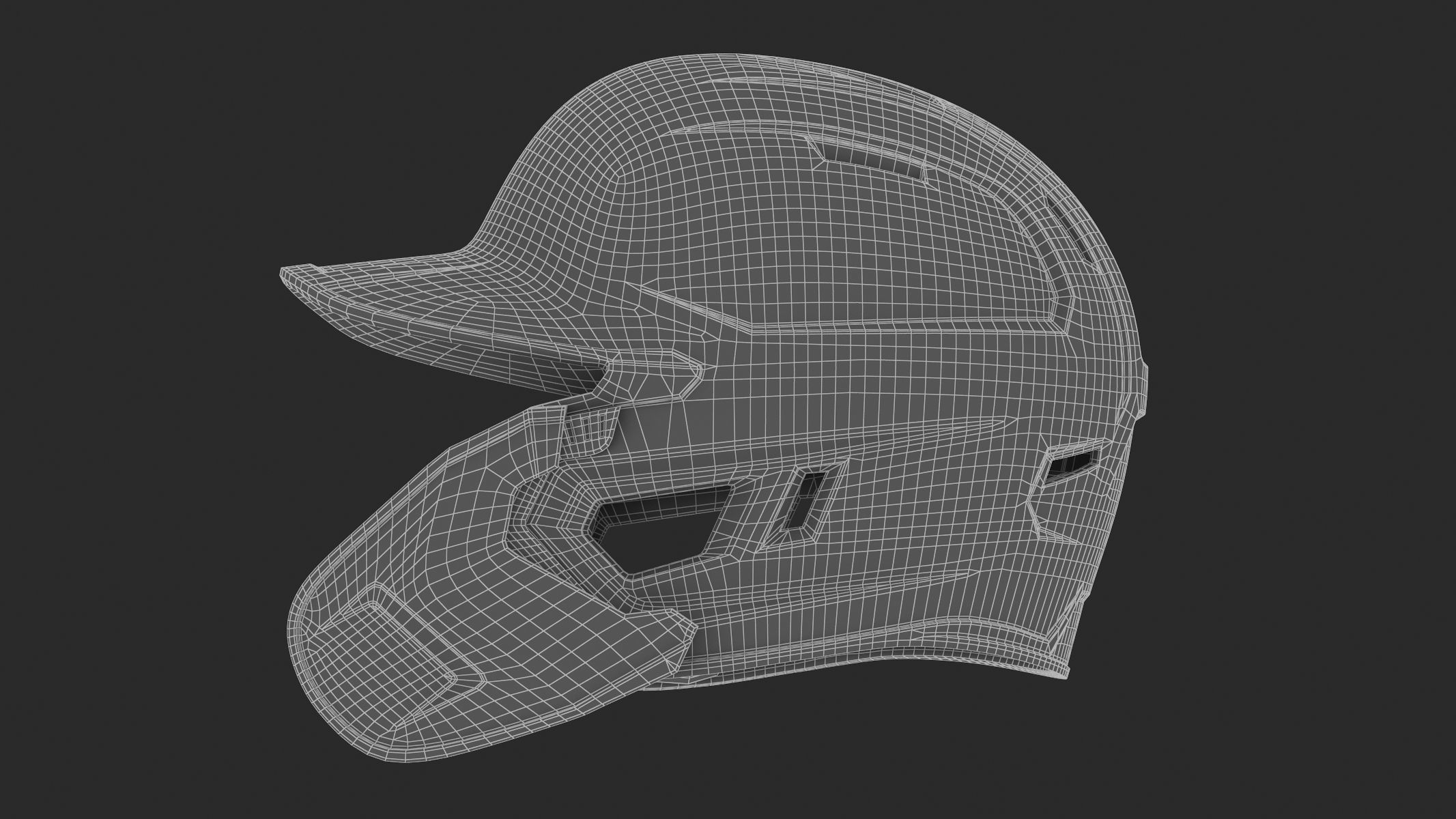 Rawlings Mach Adjust Senior Matte Baseball Batting Helmet 3D model ...