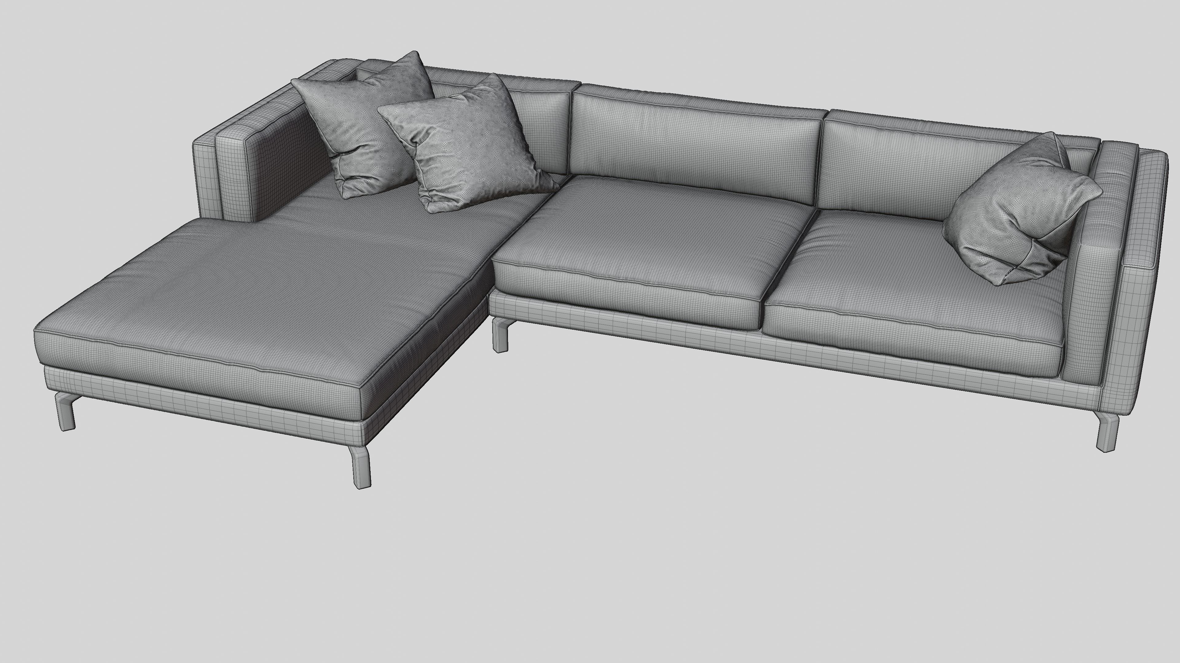 Como Sectional Chaise Sofa 3D model | CGTrader