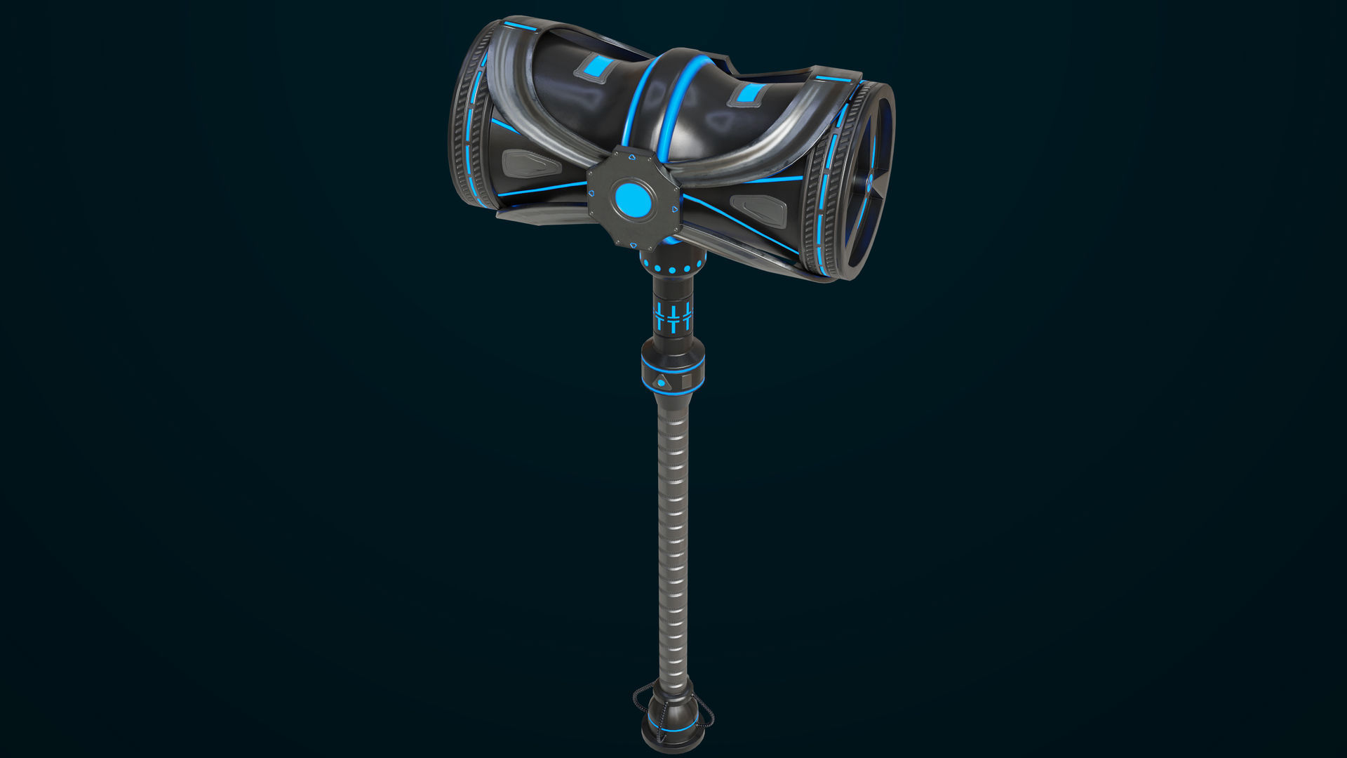 3D model Sci Fi Battle Hammer 08 All PBR Unity UE Textures Included VR ...