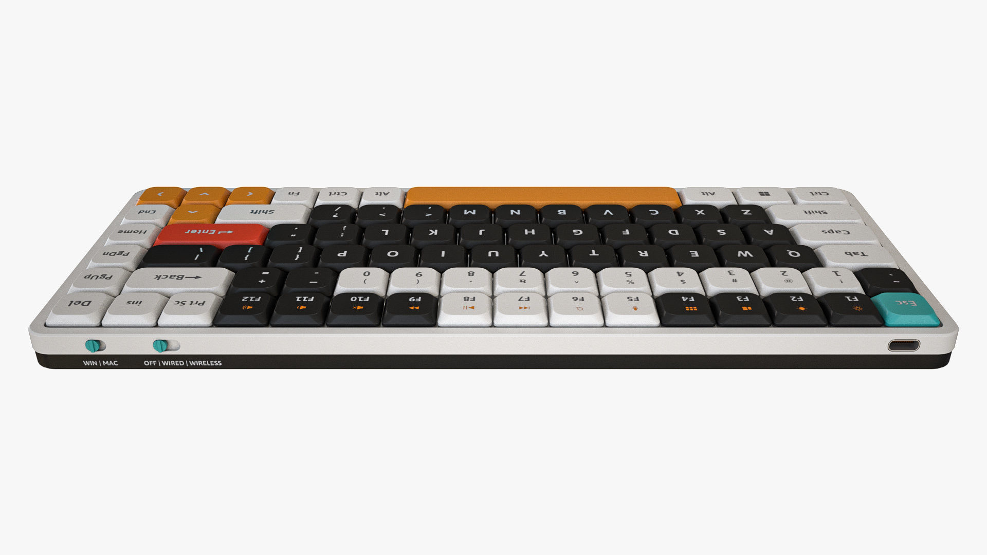 75-Percent Layout Keyboard White 3D model | CGTrader