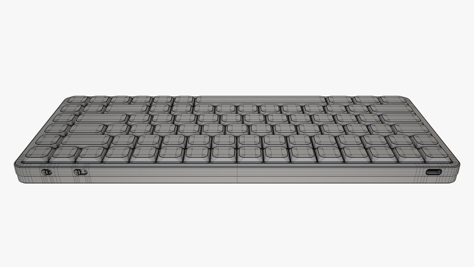 75-Percent Layout Keyboard White 3D model | CGTrader