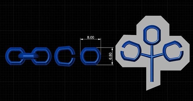 Necklace chain link 3D model 3D printable | CGTrader