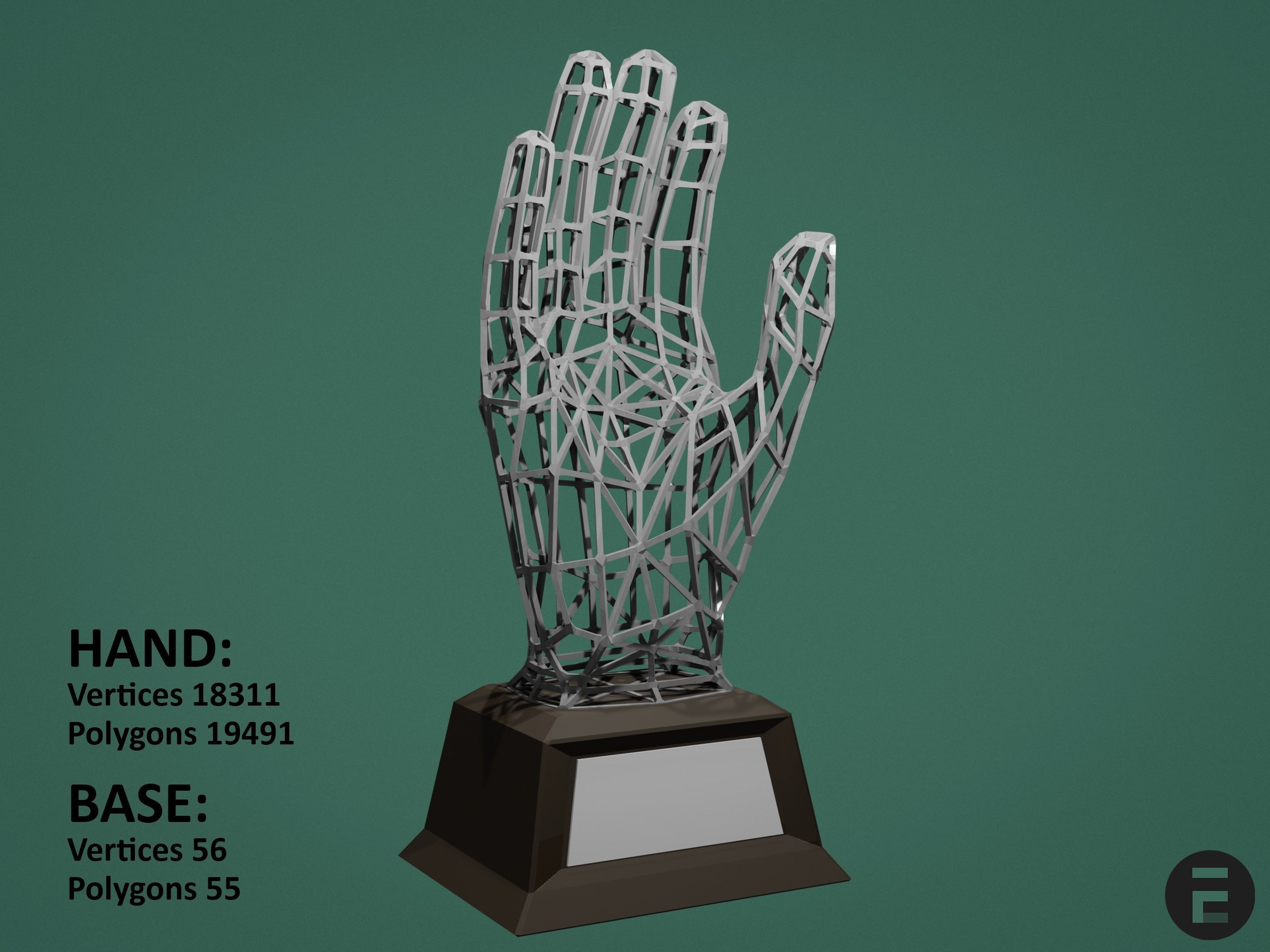 3D model Hand Trophy VR / AR / low-poly | CGTrader