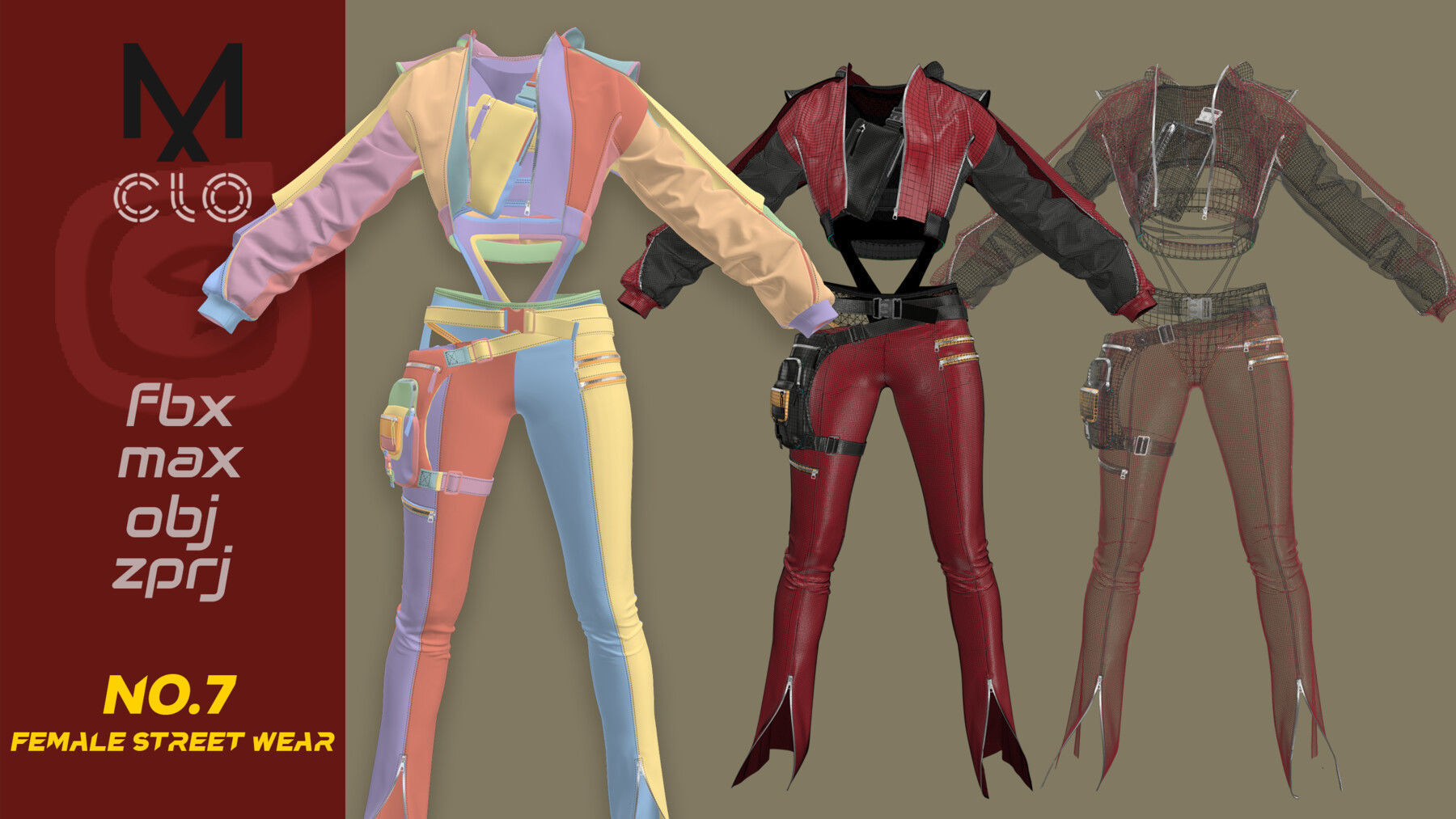Women Street Outfit Textures 4K 3D model | CGTrader