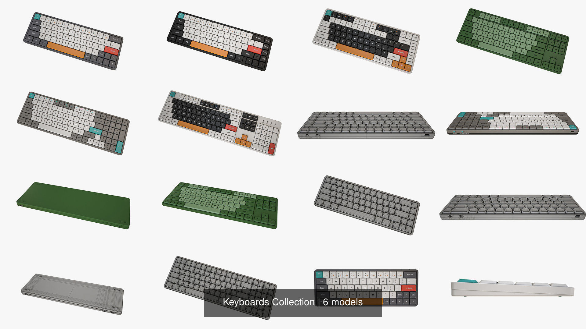 Keyboards Collection | CGTrader