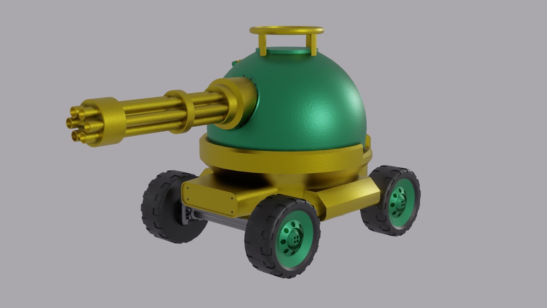 tank on wheels 3D model | CGTrader