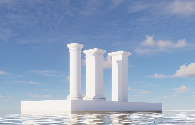 classic columns 3d model 3D model | CGTrader