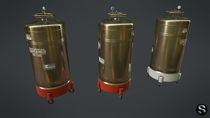 3D model Chemical Container 3 VR / AR / low-poly | CGTrader