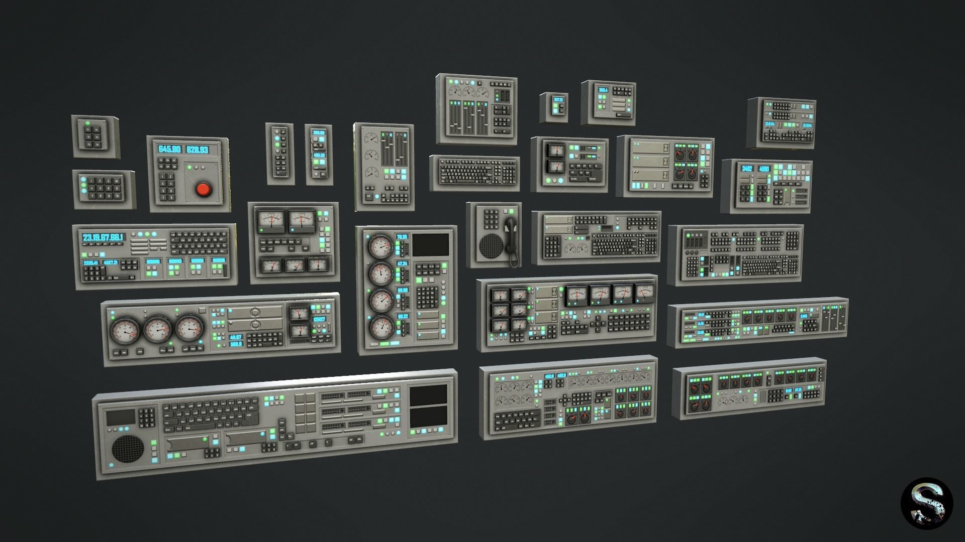 3D model Control Panel VR / AR / low-poly | CGTrader