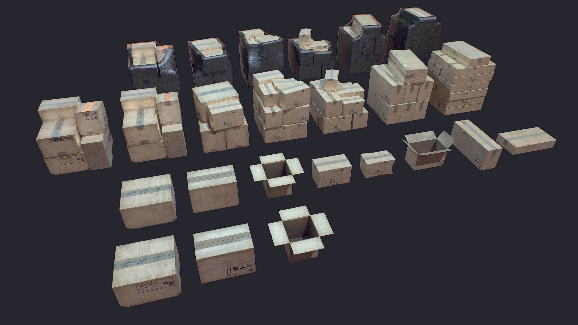 3D model Carton Box VR / AR / low-poly | CGTrader